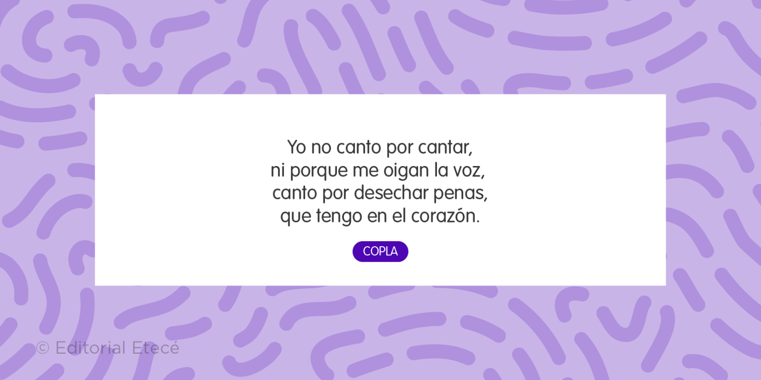 Coplas - Qué son, concepto, tipos, características y ejemplos